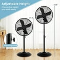 Costway 16" Standing Pedestal Fan with 3 Speed Settings Carrying Handle ...