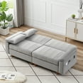 Aukfa Storage Futon Convertible Sofa Bed, Upholstered Couch for Living ...