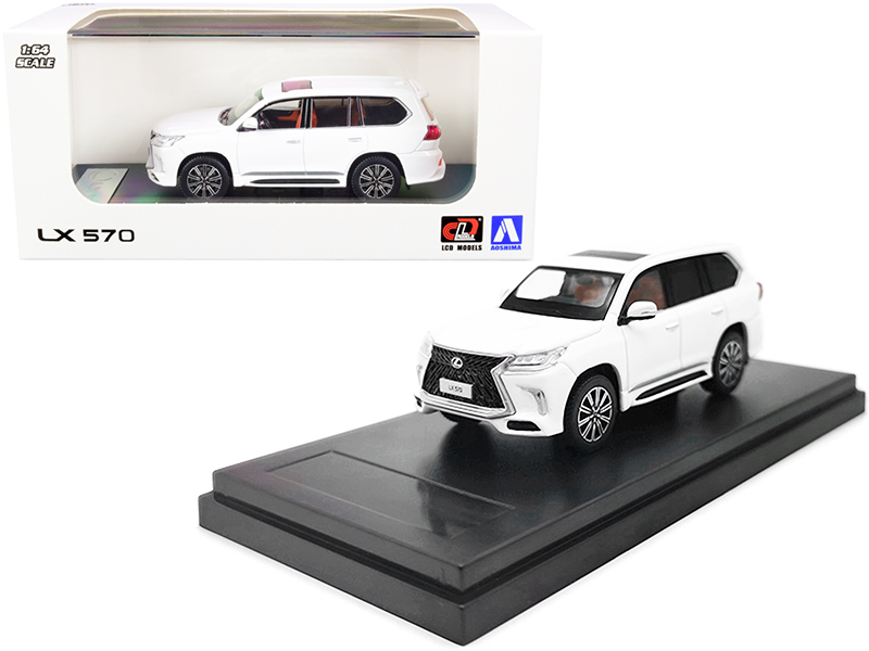 Diecast Lexus LX570 with Sunroof White 1/64 Diecast Model Car by LCD ...