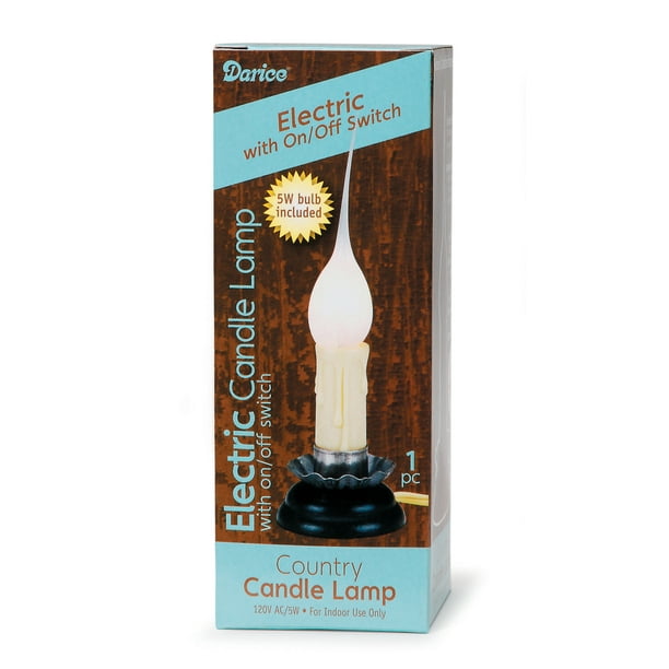 Darice Country Candle Lamp: Electric, 3 Inches Tall - Walmart.com ...