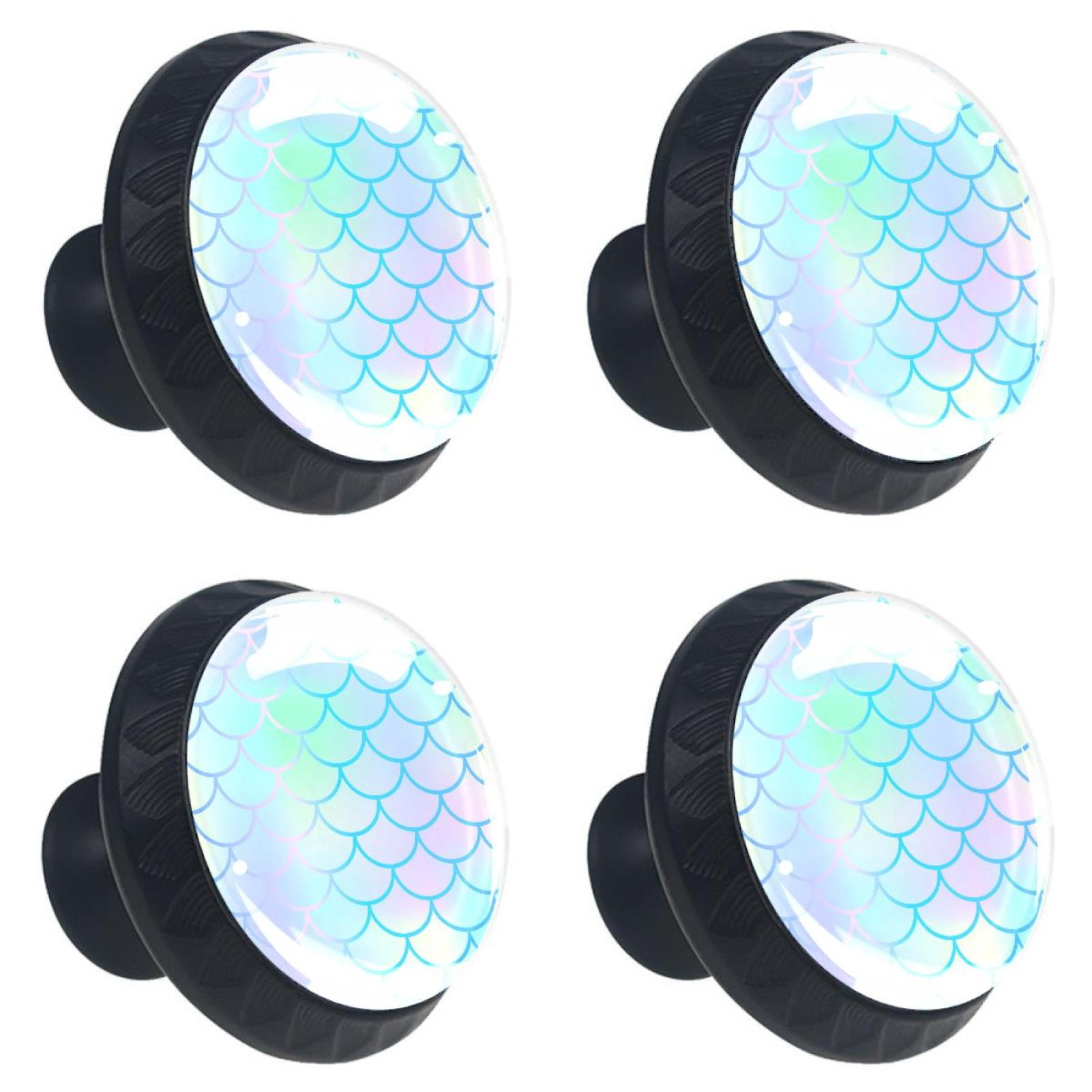 4 Pcs Abstract Mermaid Scale Knobs for Kitchen Cabinet Cupboard Dresser ...