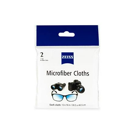 Zeiss Jumbo Reusable Microfiber Lens Cloth, 12x16in (Set of 2 ...