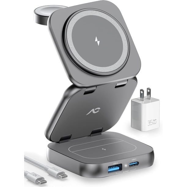 Wireless Charger for Magsafe, AC Island 5-in-1 Portable Charging ...