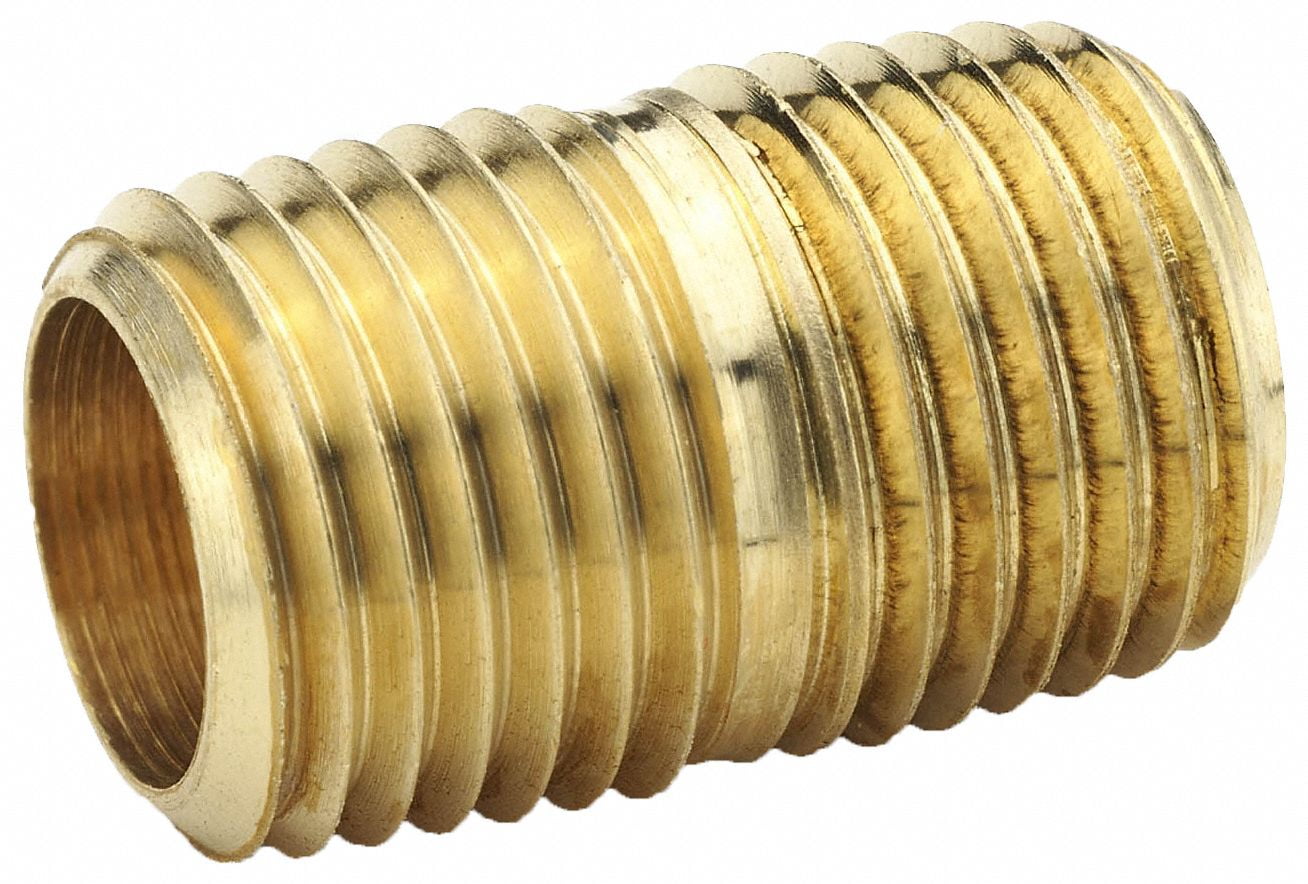 Parker Nipple, Brass, 1/8 in Pipe Size, MNPT 215PN-2 - Walmart.com
