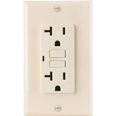 GFCI RECEPTACLE, LIGHT ALMOND, NEMA 5-20R, 120 VOLTS, 20 AMPS per 4 ...