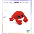 Dollibu Plush Crab Stuffed Animal, Soft Huggable Red Crab Toy, 6 Inch ...