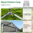 Shininglove Metal Chicken Coop Run with Roof, Walk-in Chicken Coop ...
