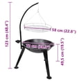 vidaXL BBQ Stand Charcoal Barbecue Hang Round - Walmart.com