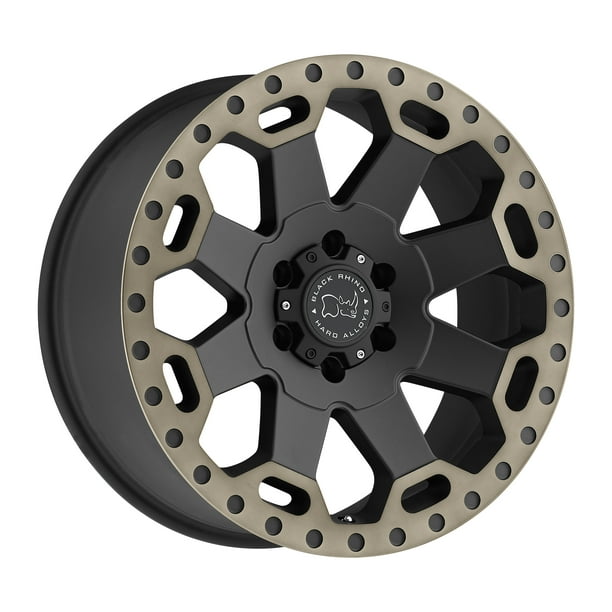 20" Black With Natural Dark Tint Lip Black Rhino Warlord Wheel by Black ...
