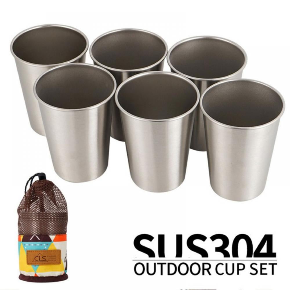 Aosijia Stainless Steel Cup Shatterproof Cup Reusable Metal Cups ...