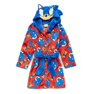 Sonic The Hedgehog Kids Character Bathrobe: Boys Blue Costume Plush ...