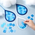 24 Sets Raindrop Crafts DIY Blue Raindrops Tissue Paper Crafts Kits ...