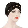 AURORA TRADE Women's Silk Turban Cap, Beaded Braid Head Wrap ...
