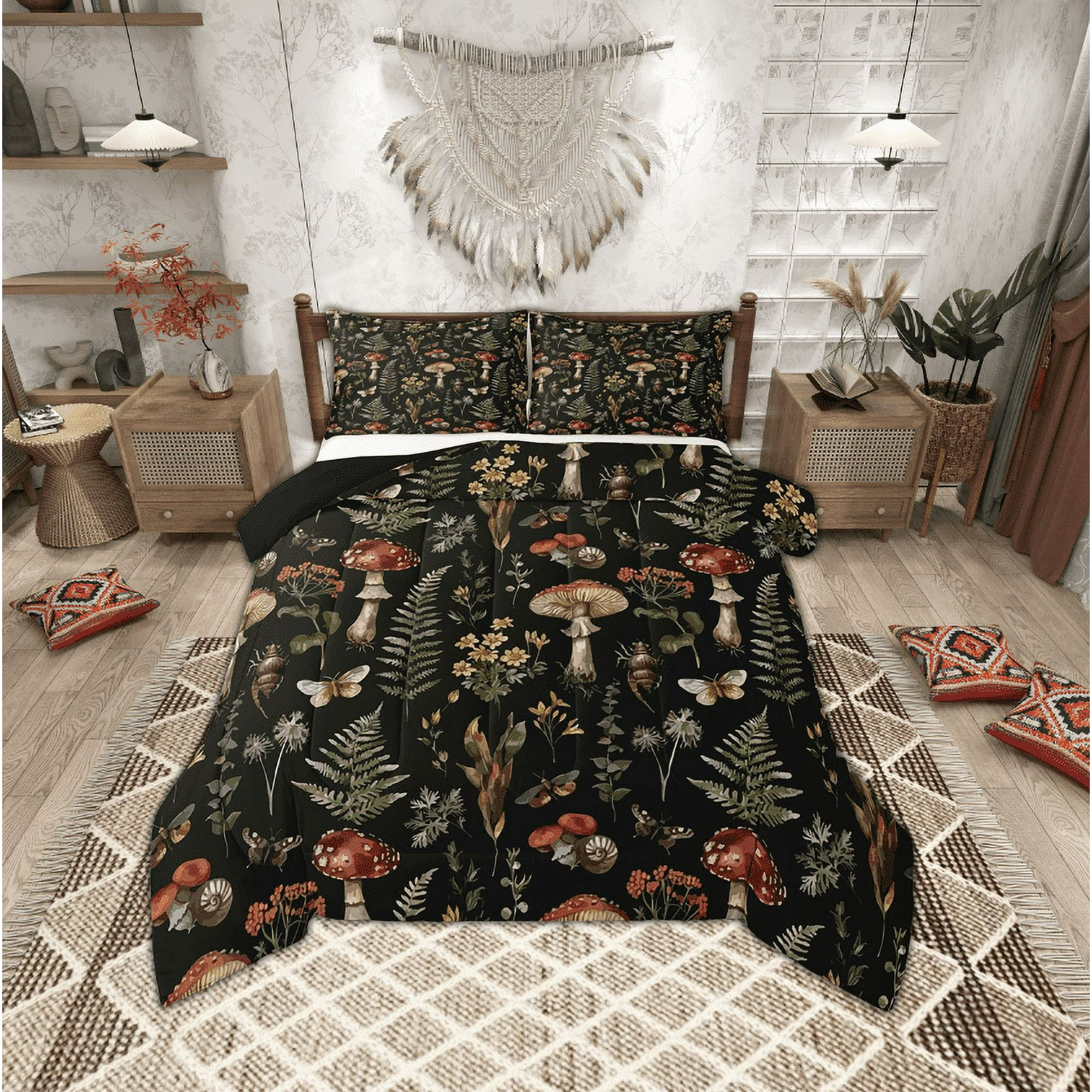 Click here for Erosebridal Wild Mushroom Bedding Sets Twin With C... prices