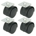 4 Pcs Furniture Castors Office Chair Wheels Roller Swivel Plate Casters ...