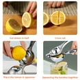 BUSATIA Lemon Squeezer, Heavy Duty Handheld Citrus Juicer, Stainless Steel Manual Lime and Lemon ...