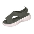 Afuyipoi Women's Mesh Slingback Sandals Breathable Knit Round Toe Thick ...