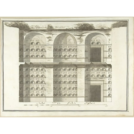 Section (Interior Elevation) of a Columbarium Poster Print by Pietro ...