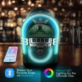 Proscan 6-Can/4-Liter Jukebox Mini Fridge with Bluetooth Speaker, LED Lights, and Dual Power ...