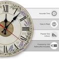 2D Flat Wall Clock Art Print, Silent Non Ticking Battery Operated ...