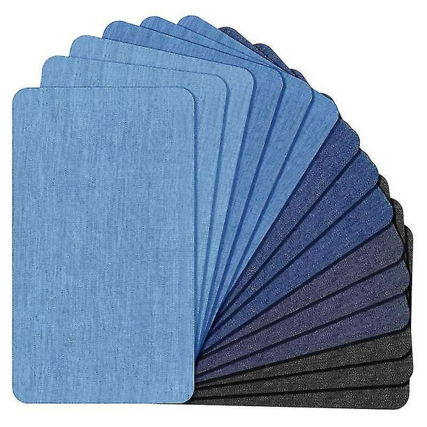 15 parches vaqueros termoadhesivos de algodón en varios tonos de azul ...