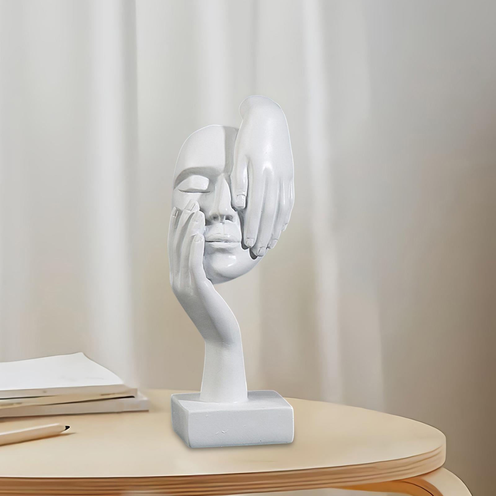 Creative Thinker Statue Figurines Ornament Human Face Sculpture for ...