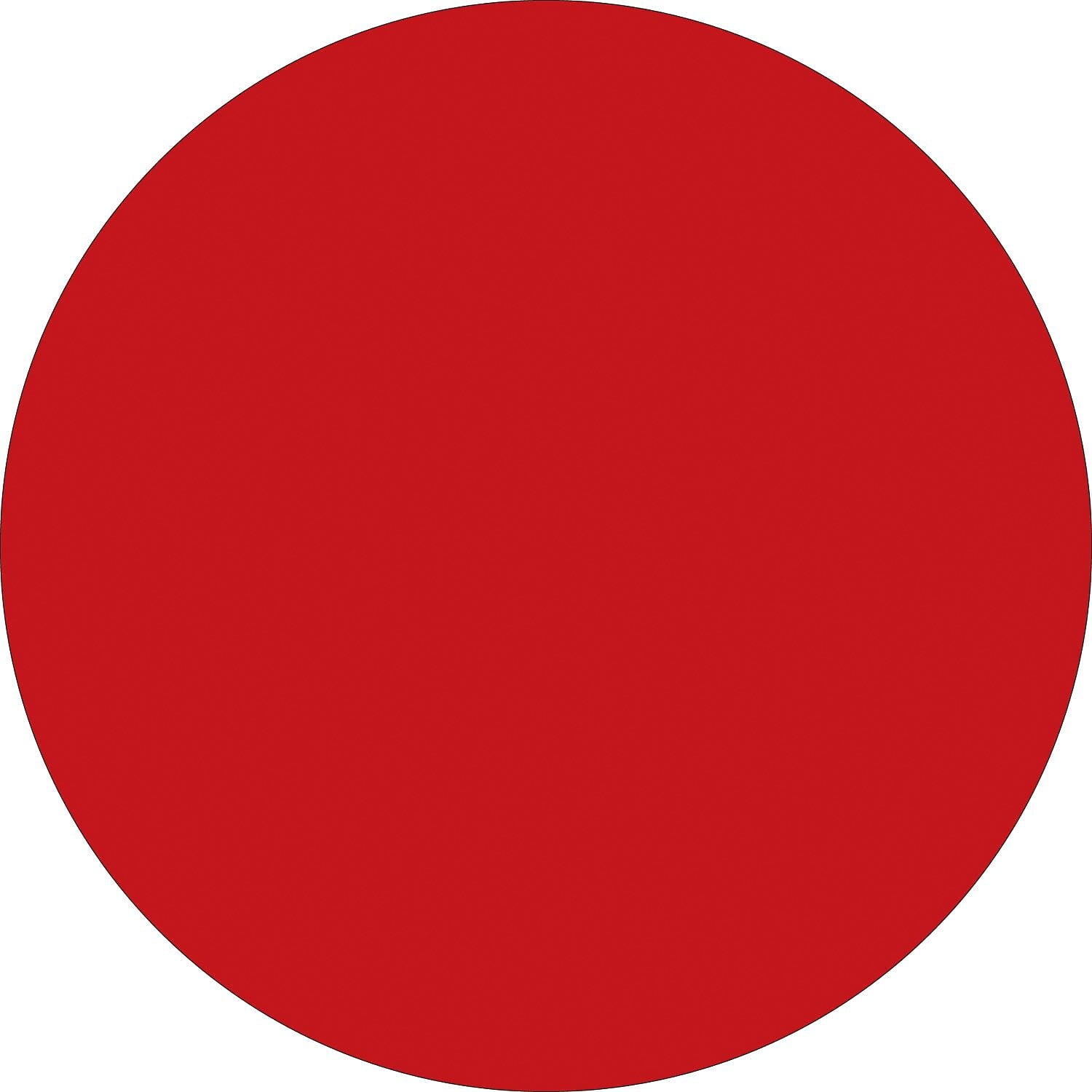 Tape Logic Inventory Circle Labels 1" Red 500/Roll DL611A - Walmart.com