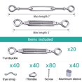 20 Set 1/8" T304 Stainless Steel Cable Railing Hardware Kit - Walmart.com