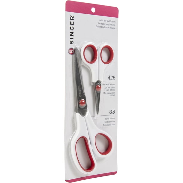 Singer Fabric & Craft Scissors Set W/Comfort Grip 2/Pkg-8.5 ...