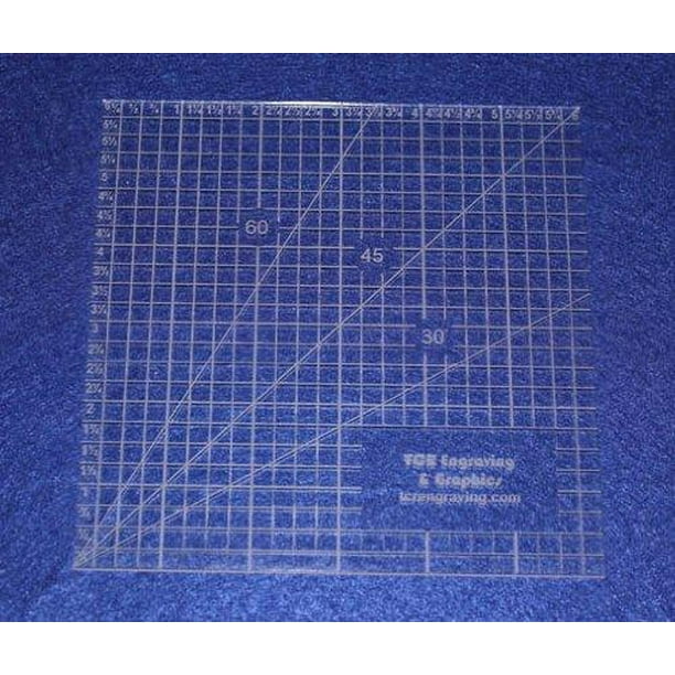 6" Square Ruler. Acrylic 1/8" thick. Quilting/Sewing - Walmart.com