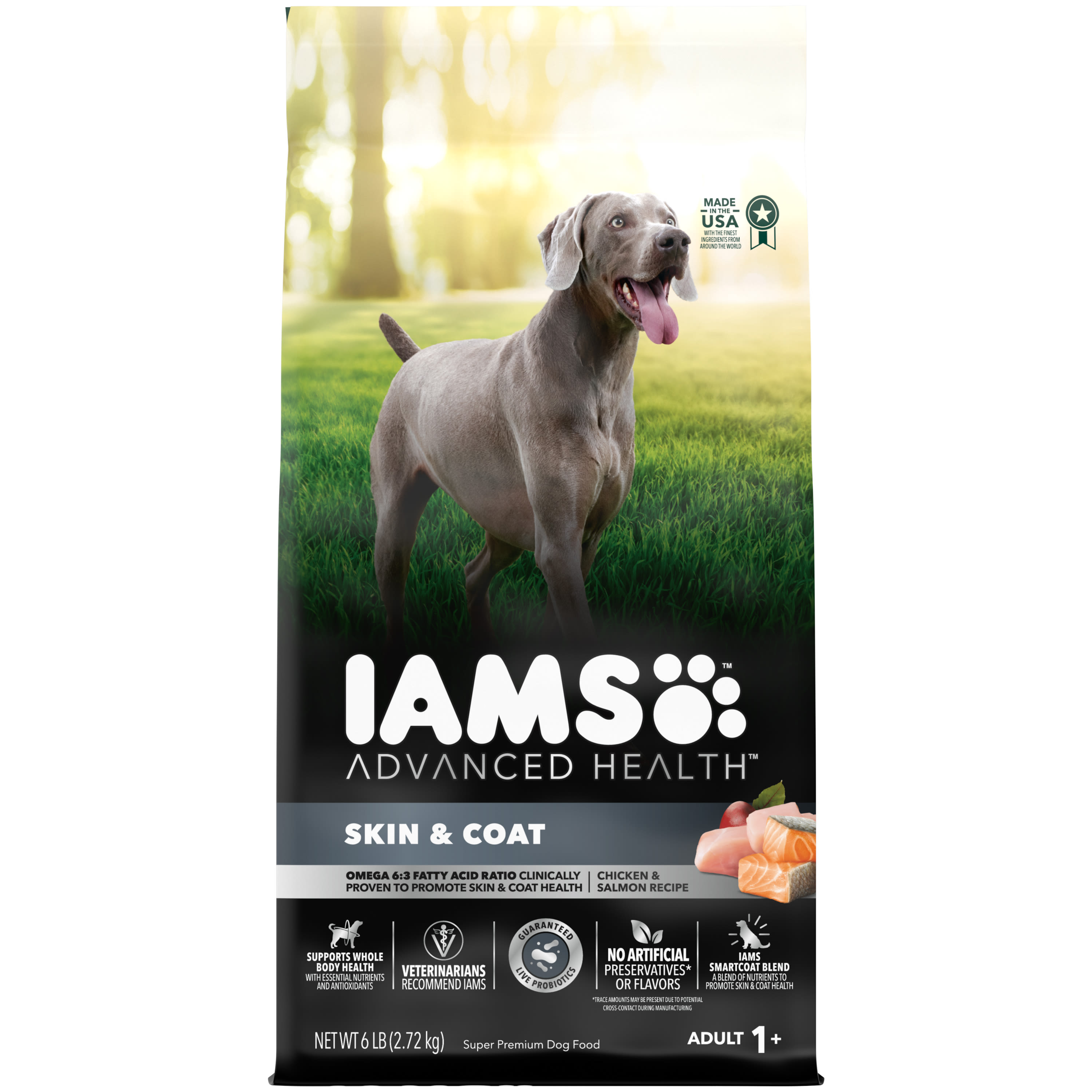 Iams Advanced Health Skin & Coat Chicken & Salmon Dry Dog Food, 6 lb ...