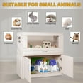 Segmart Large Hamster Cage, Wooden Storage Cabinet, Openable Top, Front ...