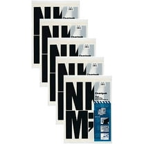 Chartpak 4-inch Black Stick-on Vinyl Letters & Numbers (01175), 5 PACKS ...