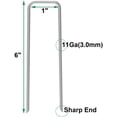 "AAGUT 100 Pack Heavy Duty 6"" Metal Pins, Galvanized Garden Staples ...