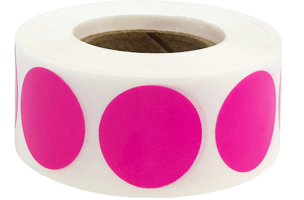 Hot Pink Circle Dot Stickers | 0.75" Inch Round | 500 Pack - Walmart.com