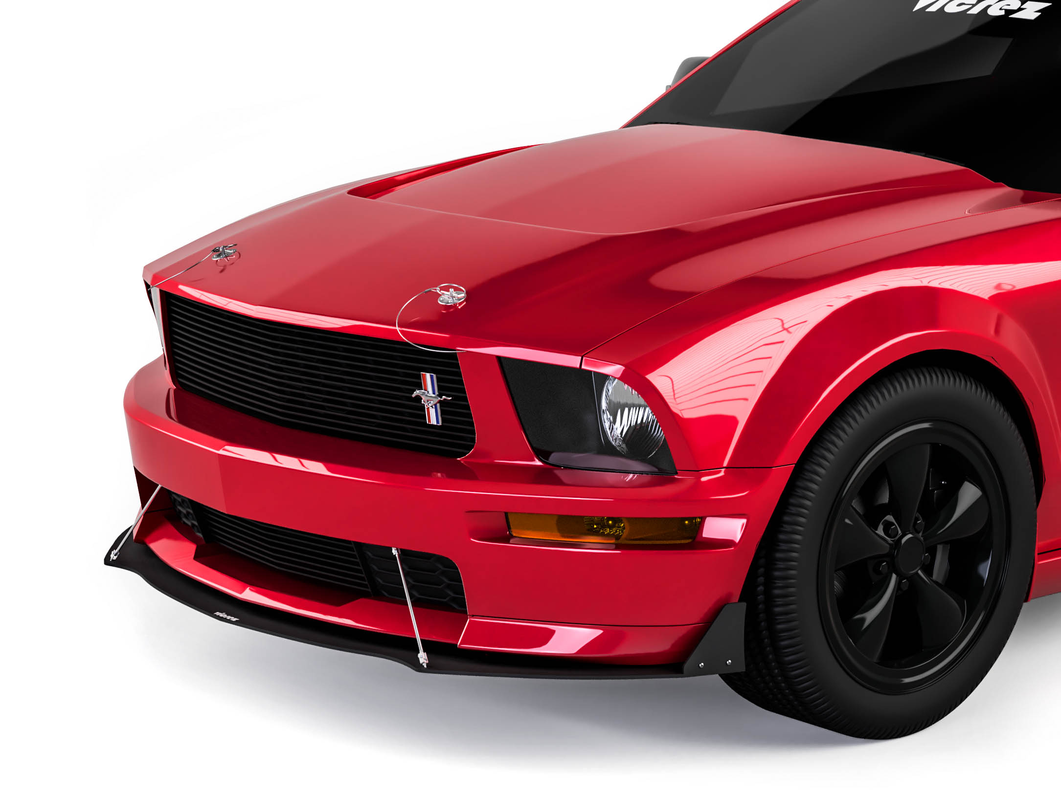 Vicrez DR Front Bumper Lip Splitter vz101600 | Ford Mustang 2005-2009 ...