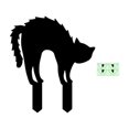 Halloween Black Scared Cat Silhouette Yard Stake with Glow In The Dark ...