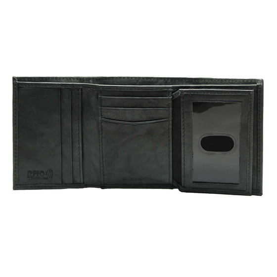 George - Men's George Antique Black Trifold Wallet - Walmart.com
