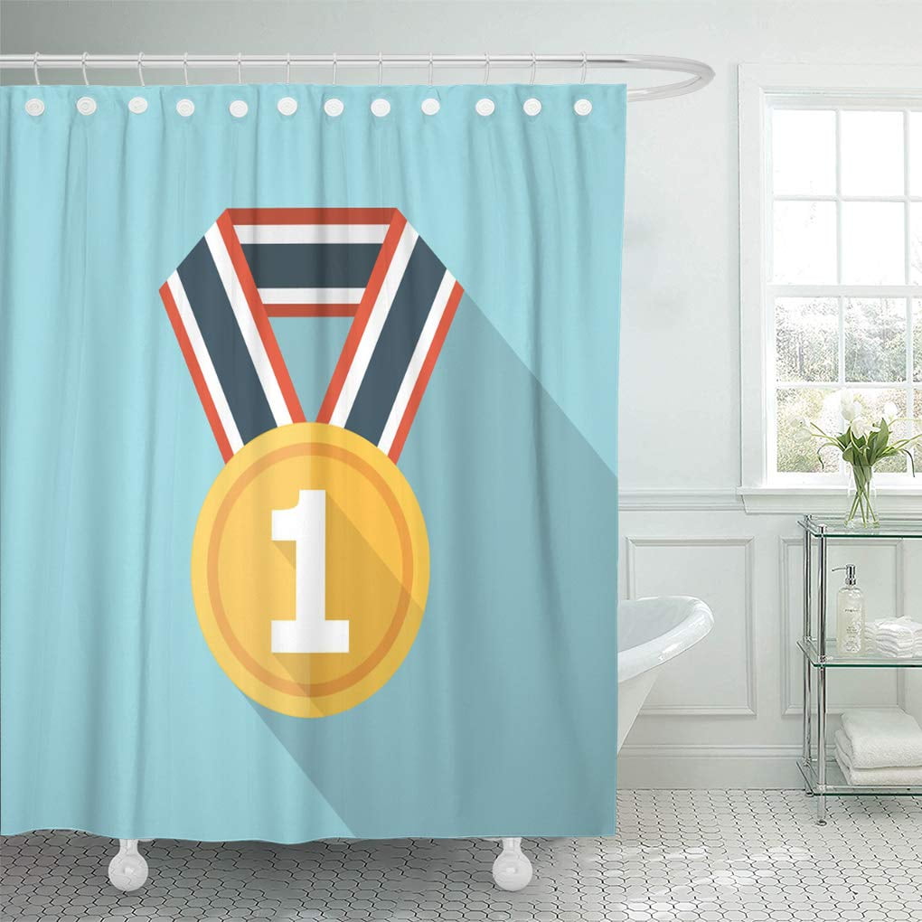 CYNLON Achievement Gold Medal Flat Trophy Badge Honor Ribbon Award ...