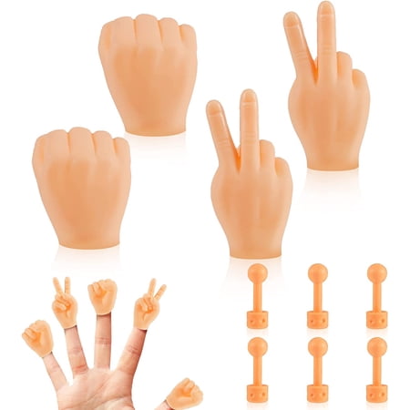 Tatum88 8 Pieces Tiny Hand Puppet Finger Hands Cat Toy Finger Puppets ...