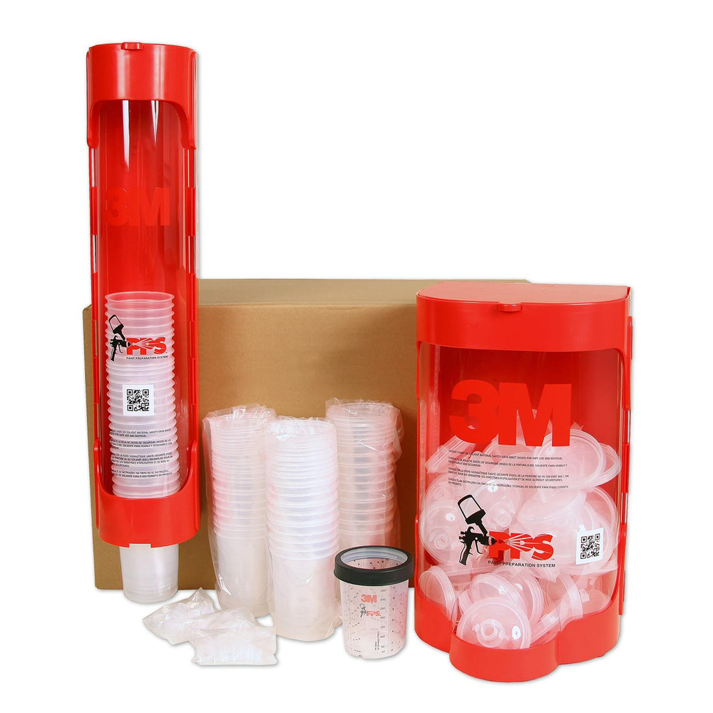 3M 16159 75-Piece PPS 13.5 oz. Midi 200 Micron Lid/Liner Dispenser Kit ...