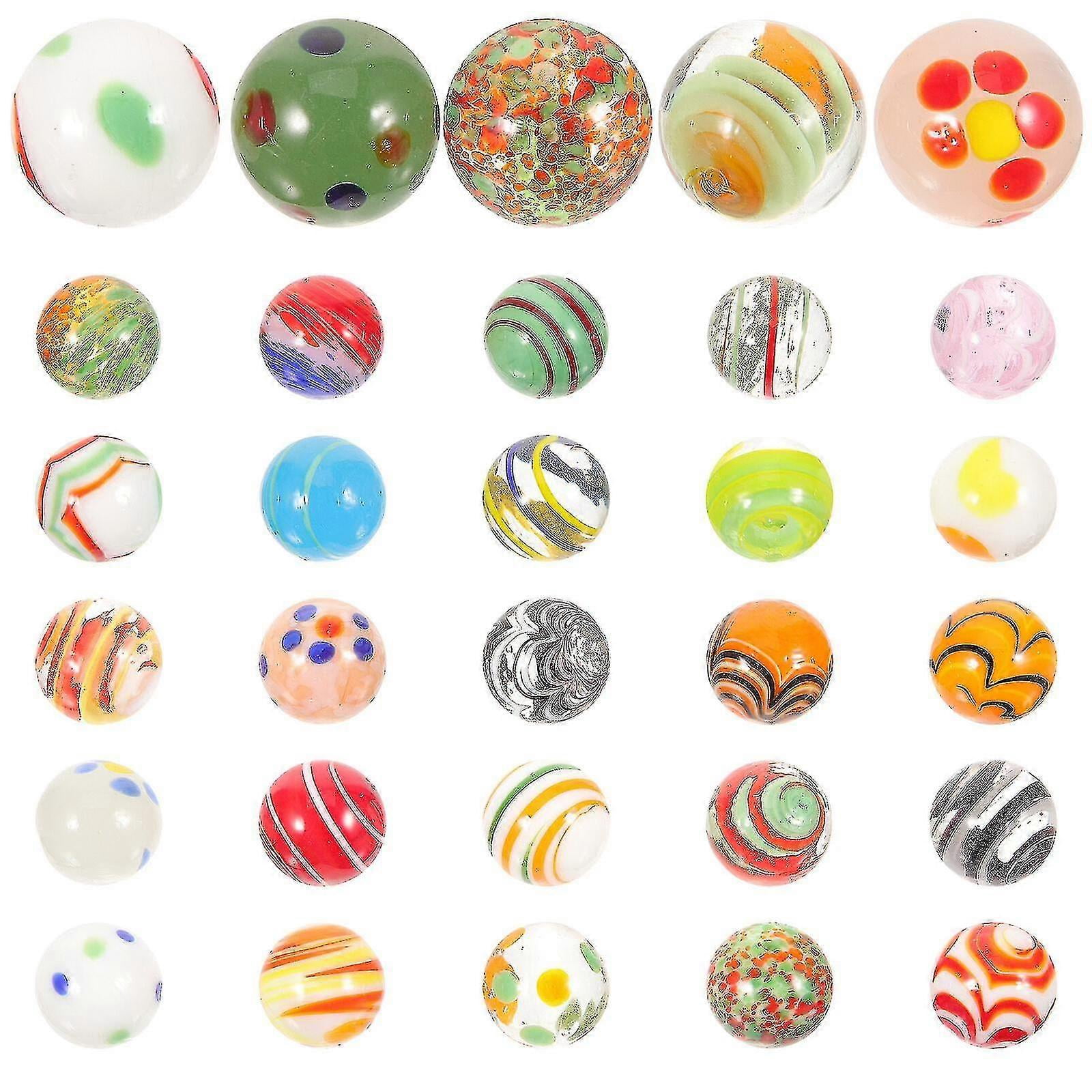 30 piezas de canicas redondas, canicas de vidrio de colores, bolas de ...