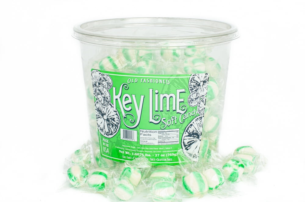 Stewart Candy Key Lime Flavored Soft Candy Puff Balls - 27oz Tub for ...