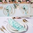 Cloth Napkins Set of 6 Aqua Ocean Coral Cocktail Napkins Coastal Marine ...