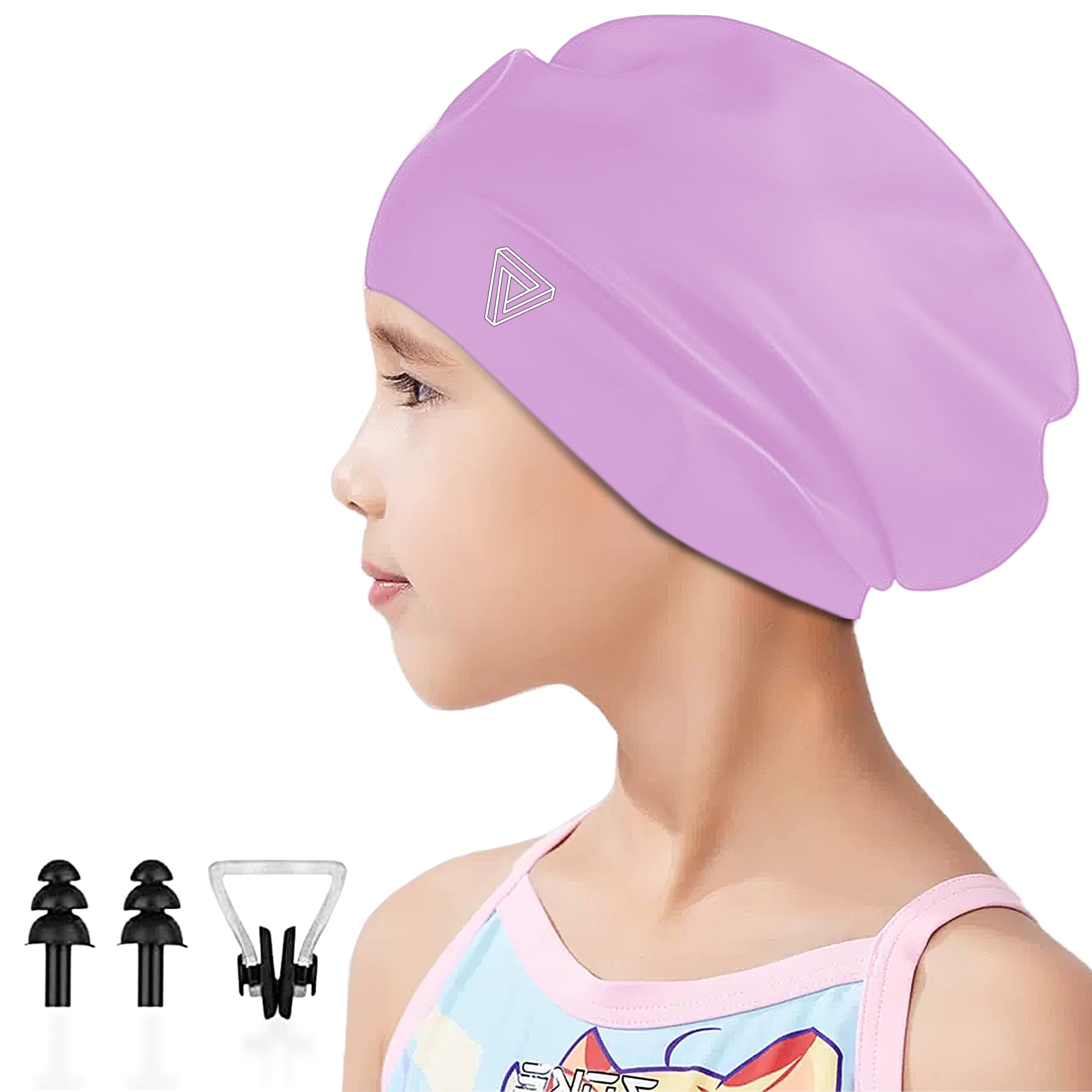 Gradient Color Swim Cap Swimming Cap Swim Apex Silicone For Long Hair ...