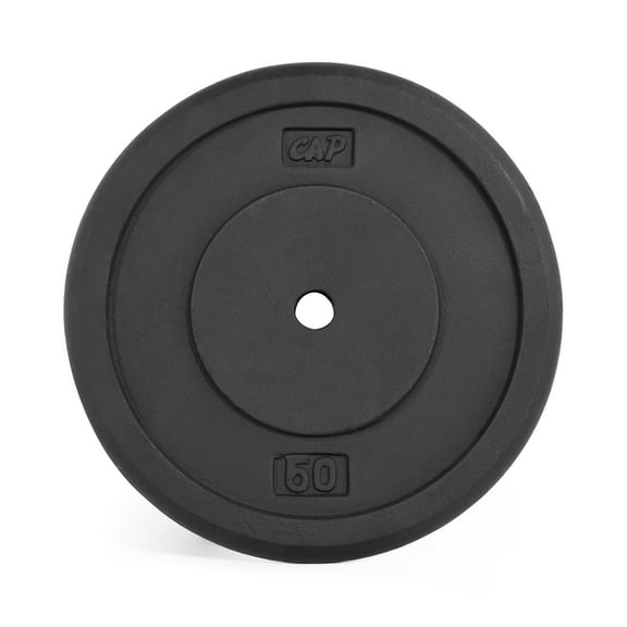 CAP Barbell Standard Cast Iron Weight Plate, 50 lbs, Black - Walmart.com