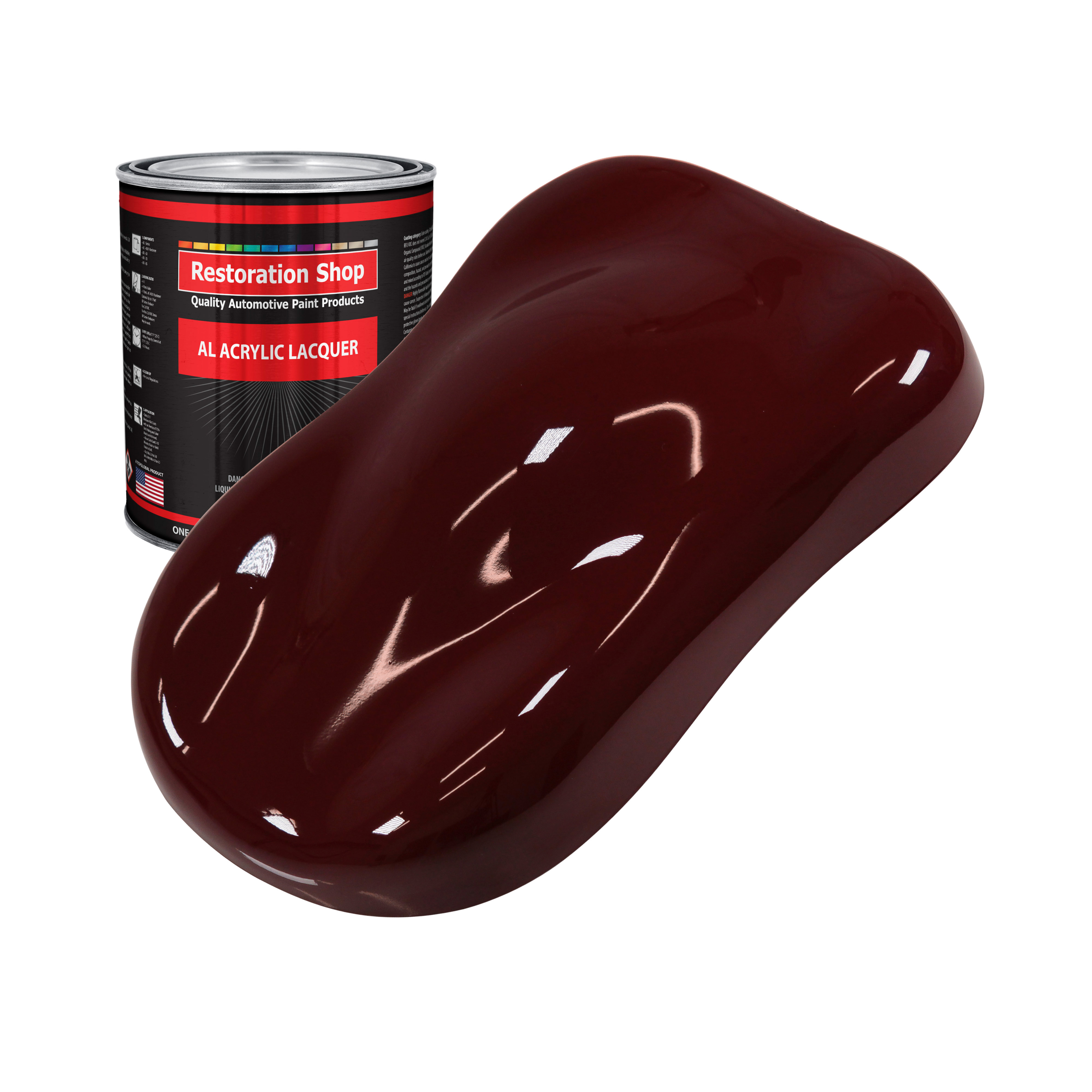 Restoration Shop - Carmine Red Acrylic Lacquer Auto Paint - Quart Paint ...