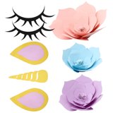 Assorted Color Paper Flowers for Decorating Lightweight and 12 Pieces ...
