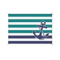 Blue Anchor Sun Shade Sail 14'X18' Costal Green White Blue Stripes ...
