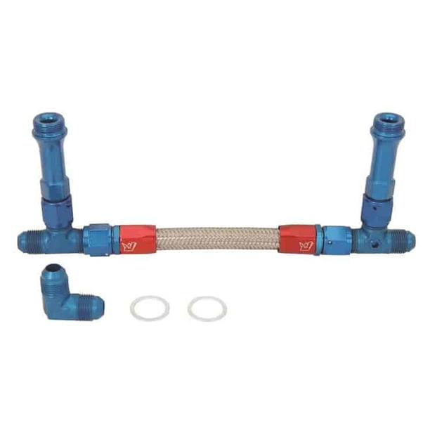 JEGS 100825 Dual Feed Fuel Line (Fuel Log) Kit for Holley 4150 ...
